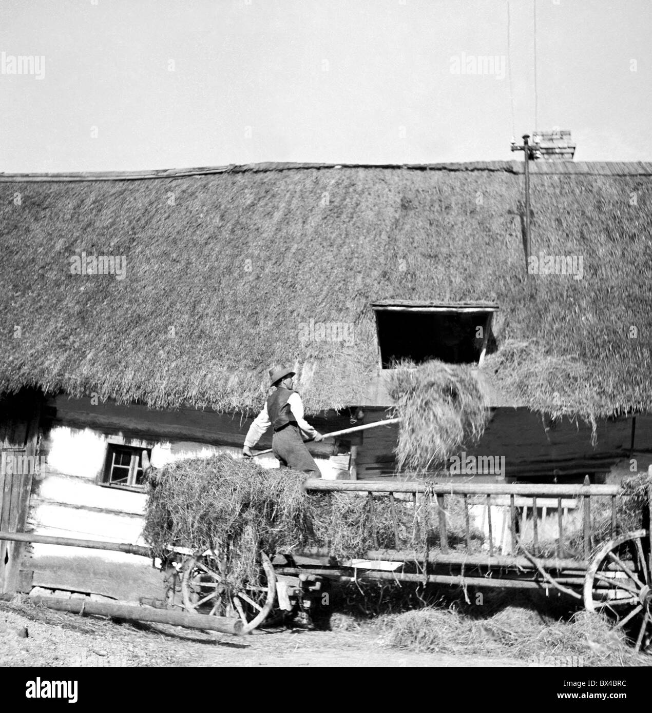 Traditional hayloft Black and White Stock Photos & Images - Alamy