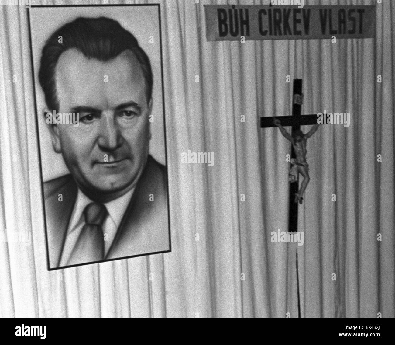 Czechoslovakia - Prague 1950. Photograph of Communist President Klement ...