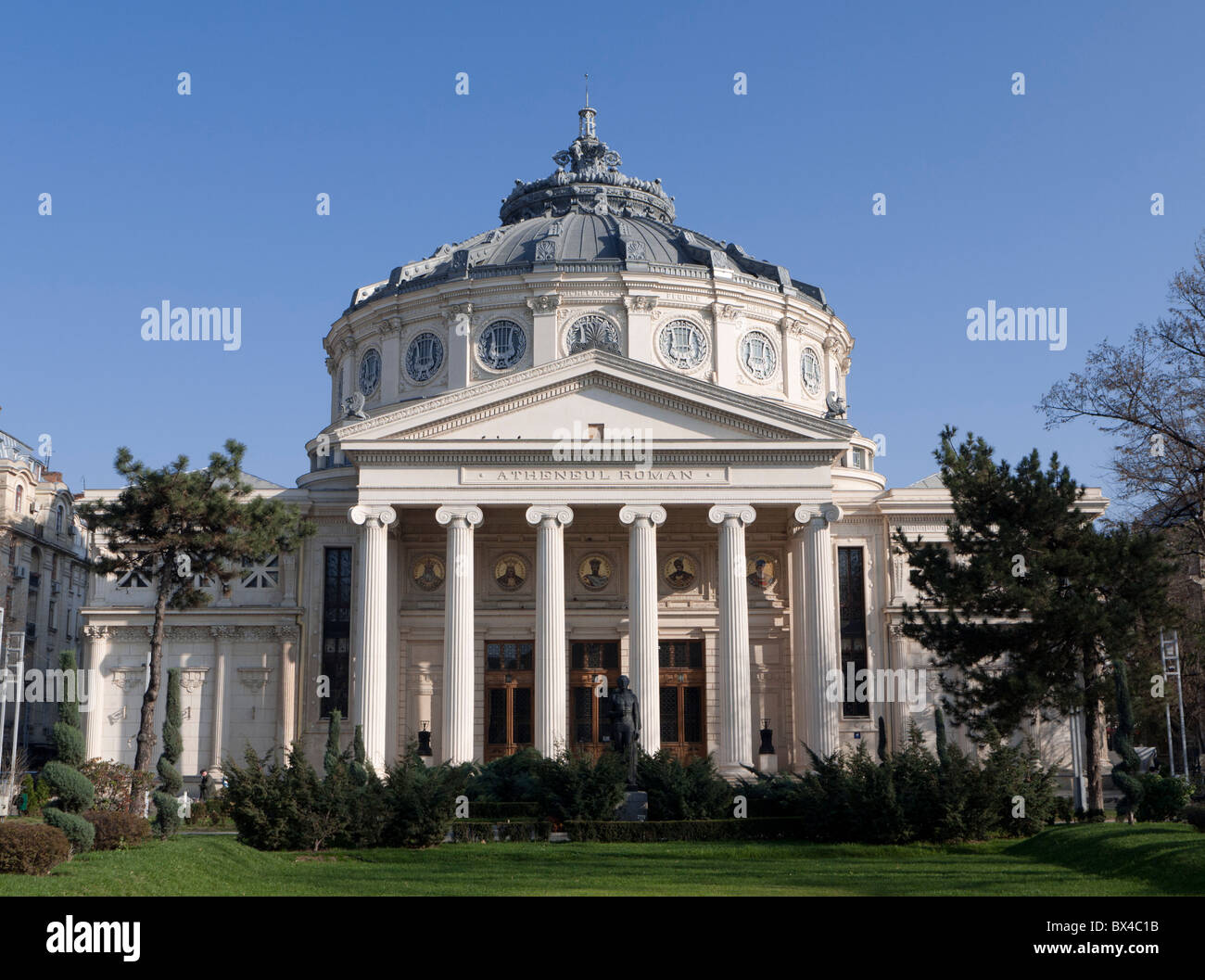 The Romanian Athenaeum (Atheneul Roman) in Bucharest Romania Stock ...