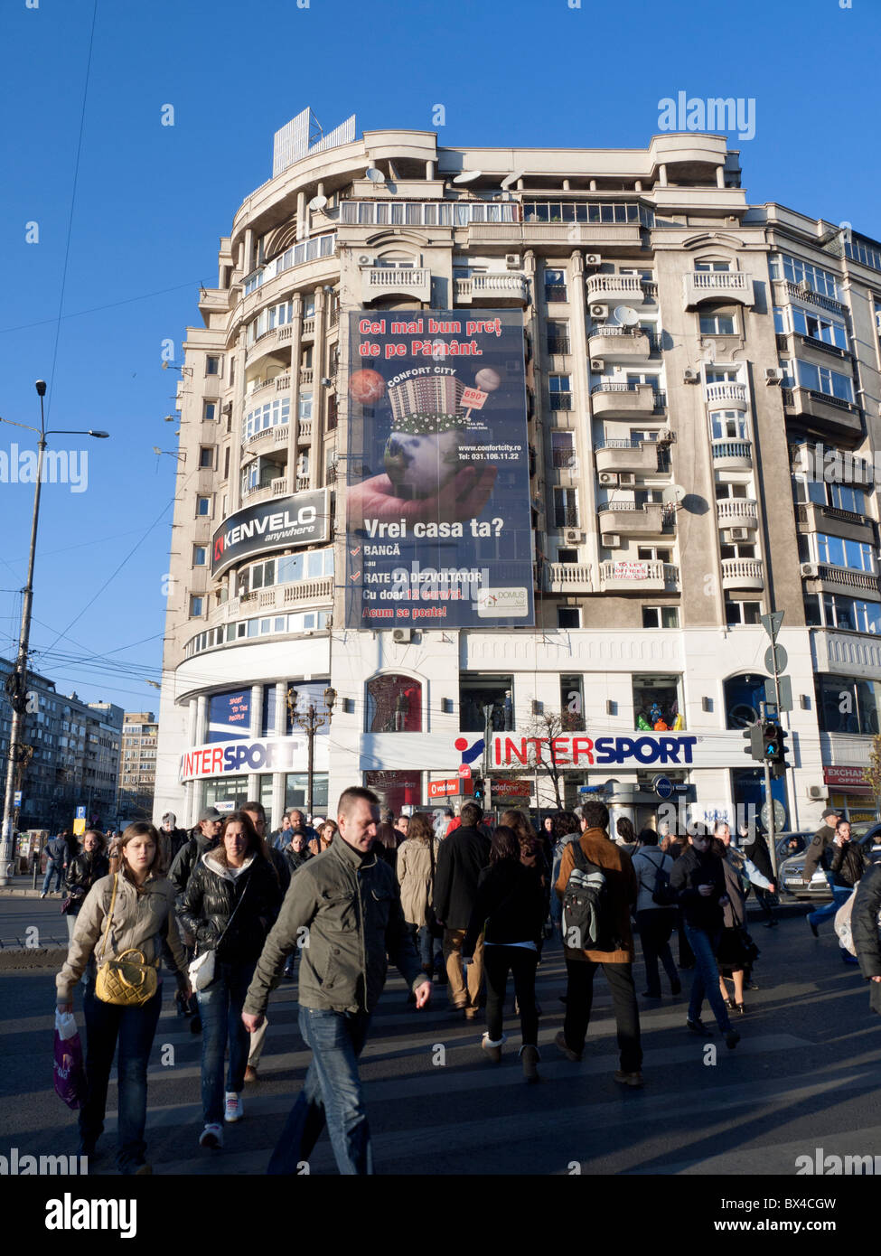 View of Unirii Square in central Bucharest Romania Stock Photo - Alamy