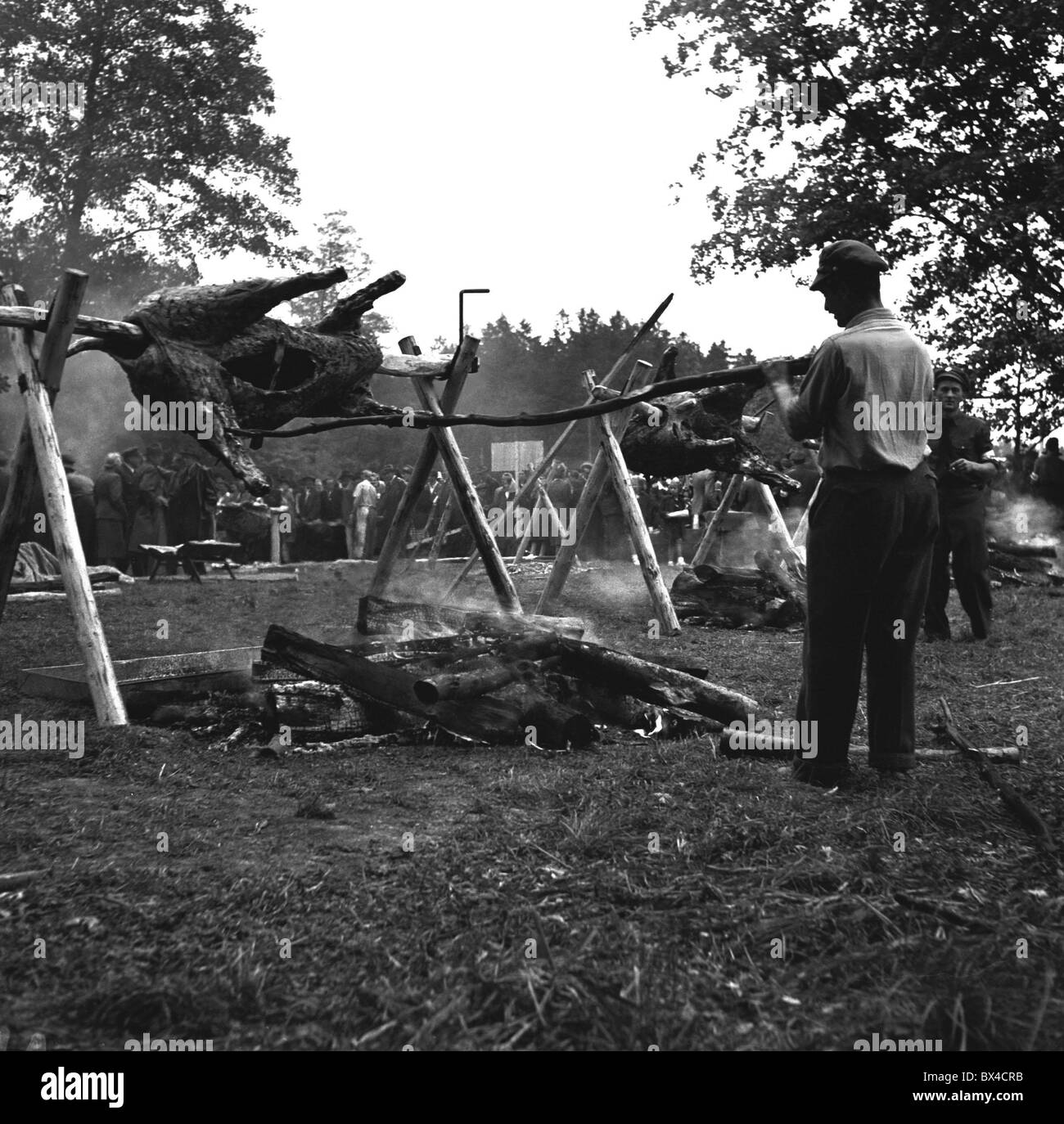 Coal miners roast oxen Stock Photo - Alamy