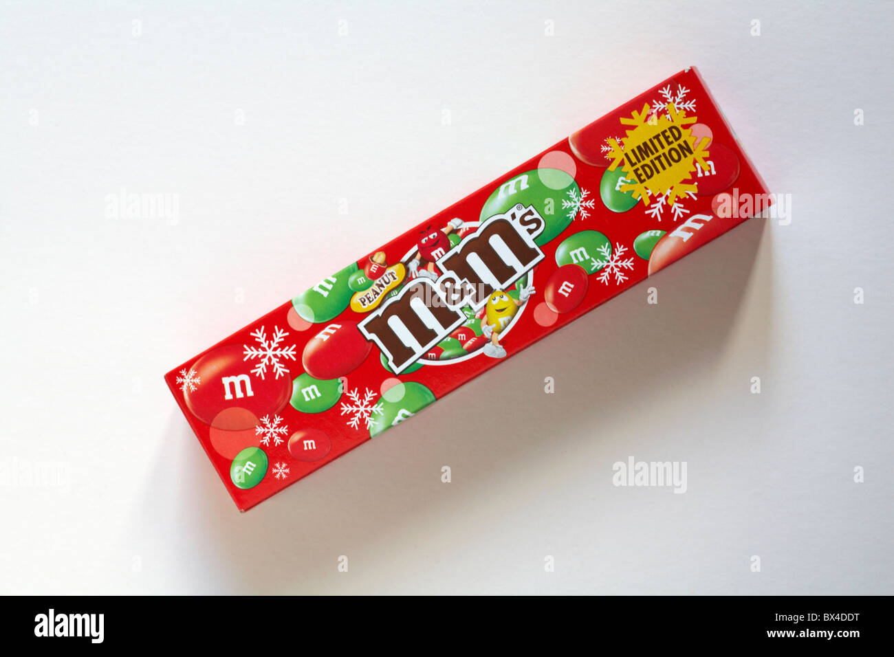 Box of limited edition peanut M&M's isolated on white background Stock ...