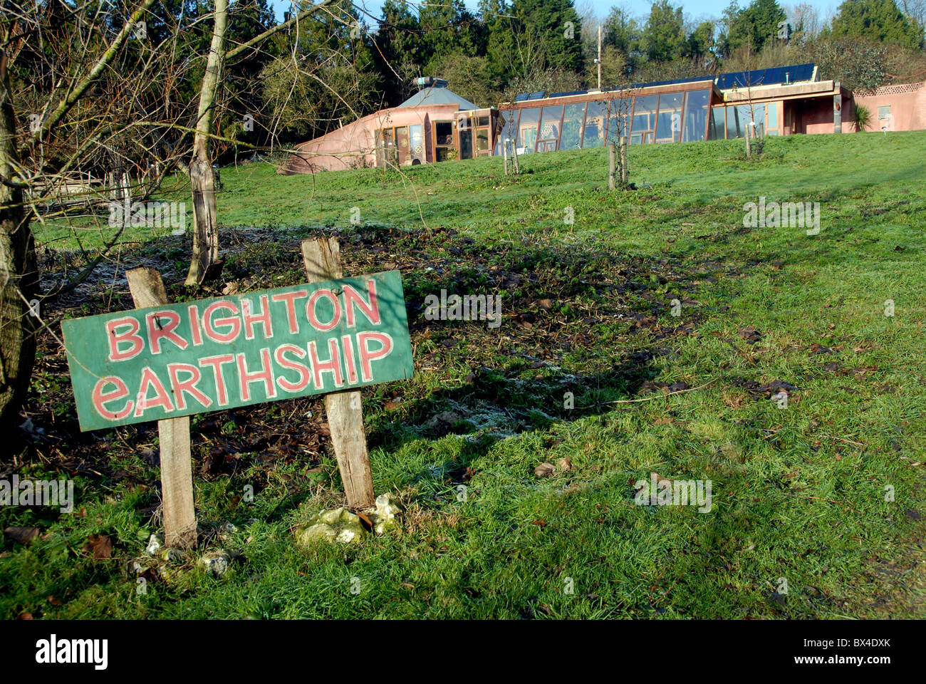 Earthship Brighton the first earthship to be built from recycled rubber ...