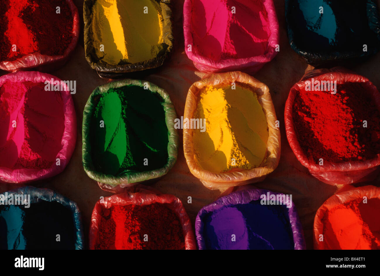 religion Hinduism color powder different colors light party in the ...