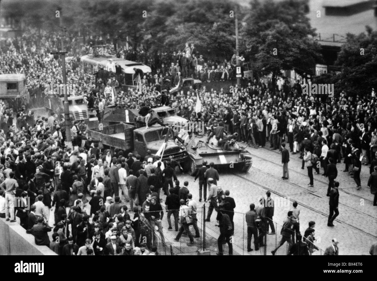 tank, APC, protest Stock Photo - Alamy