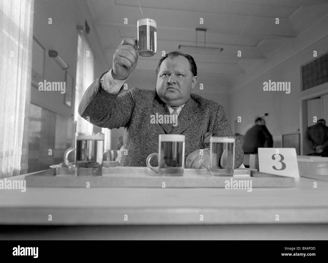Beer quality control Black and White Stock Photos & Images - Alamy