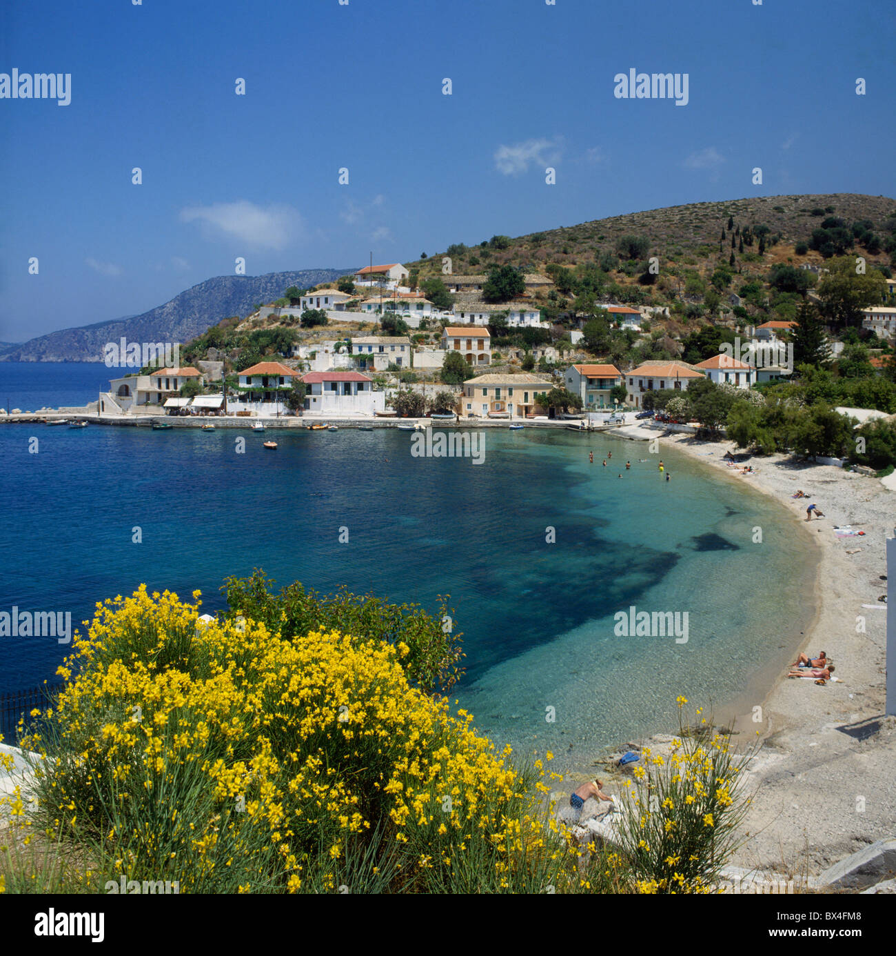 Assos harbor port bay beach seashore coast sea village Mediterranean ...