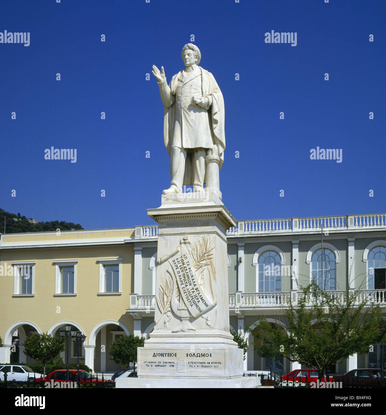 Dionysios Solomos statue sculpture Dichtr poet museum Zakynthos Greece ...