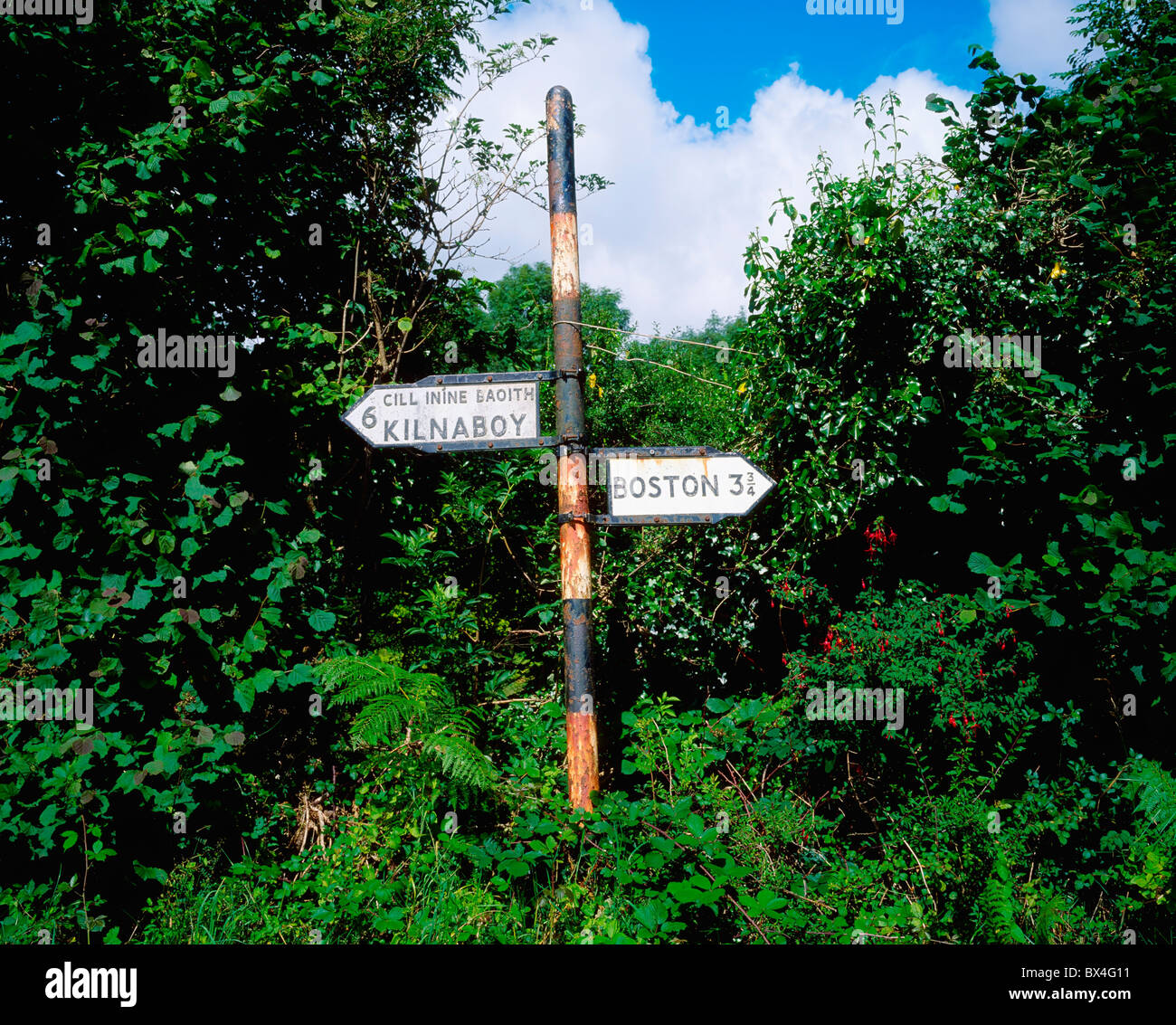 The Burren, Co Clare, Ireland, Directional Signs Stock Photo - Alamy