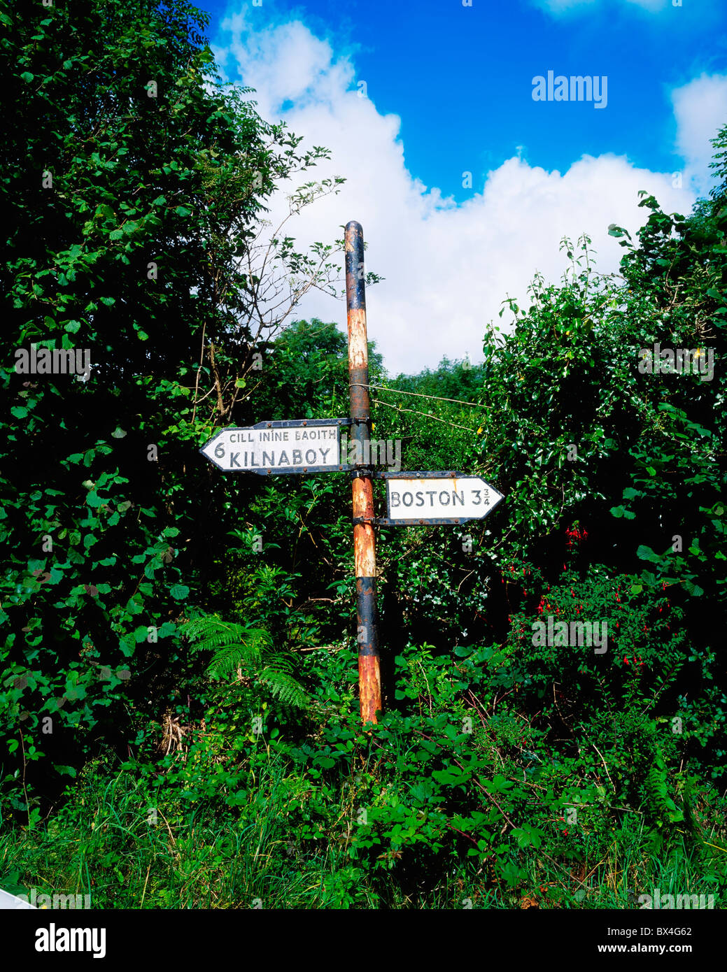 Signpost, County Clare, Ireland Stock Photo - Alamy