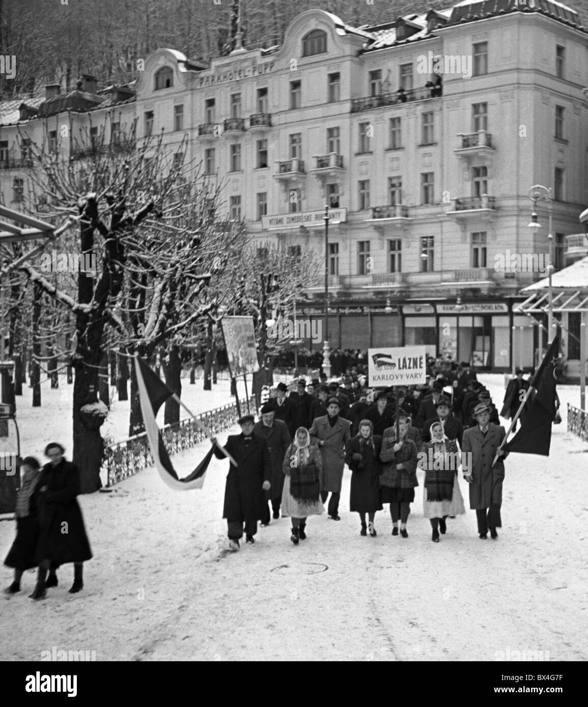 Communist banners Black and White Stock Photos & Images - Alamy