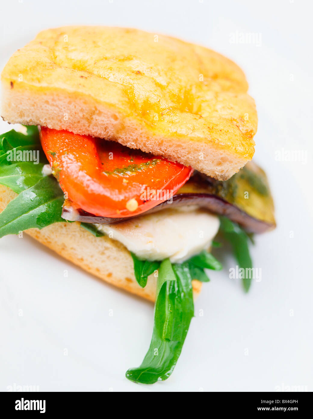 Mozzarella And Tomato Sandwich Stock Photo - Alamy