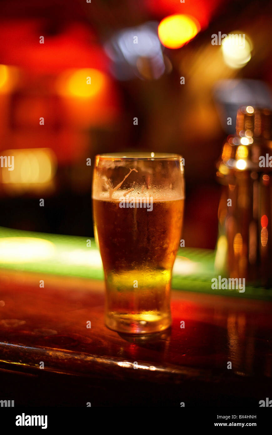 pint of lager Stock Photo - Alamy