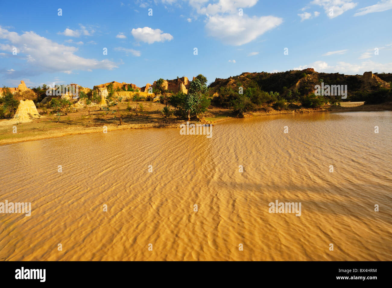 Muddy lake near the soil forest in Yunnan province, China Stock Photo ...