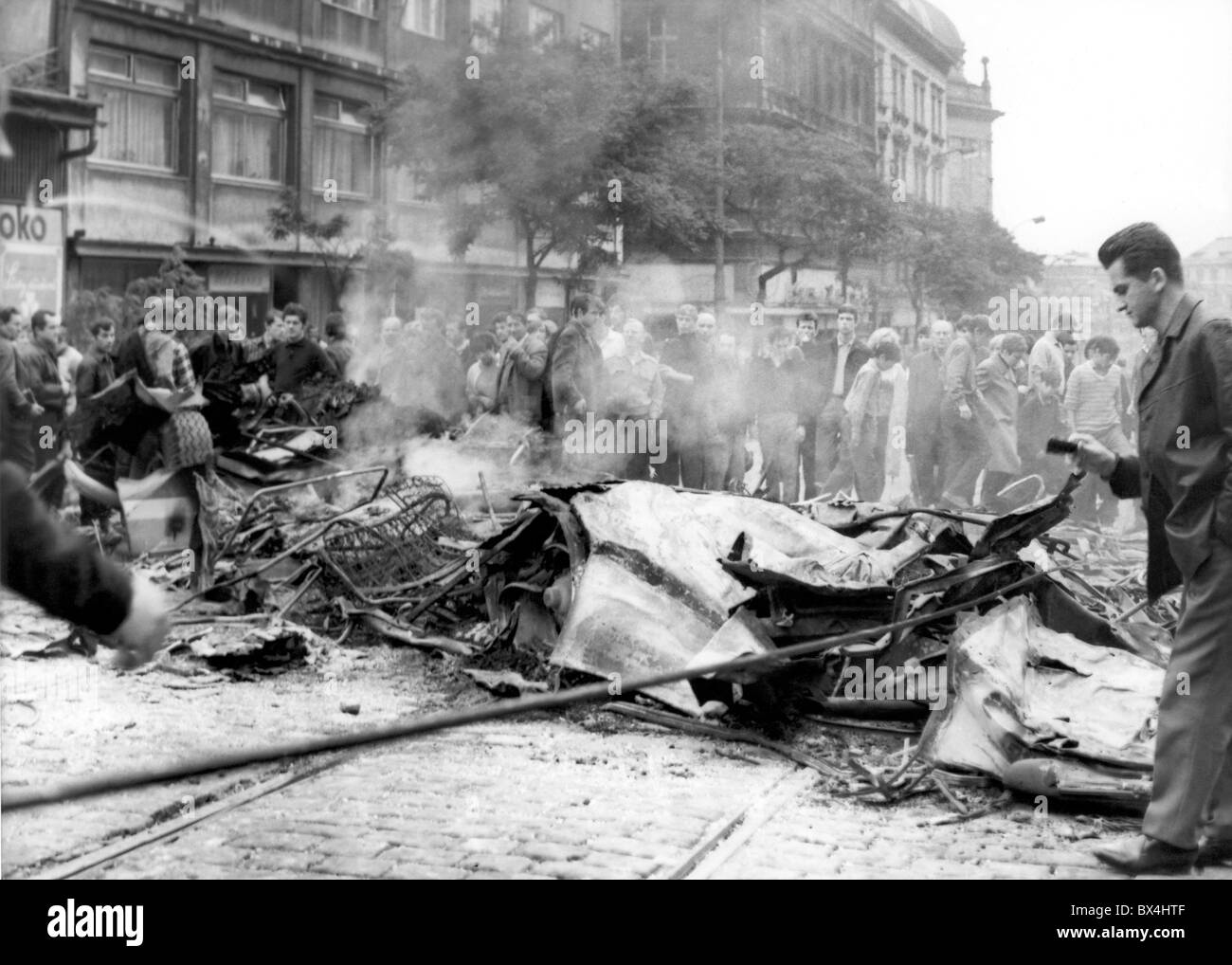 Prague 1968 bus hi-res stock photography and images - Alamy