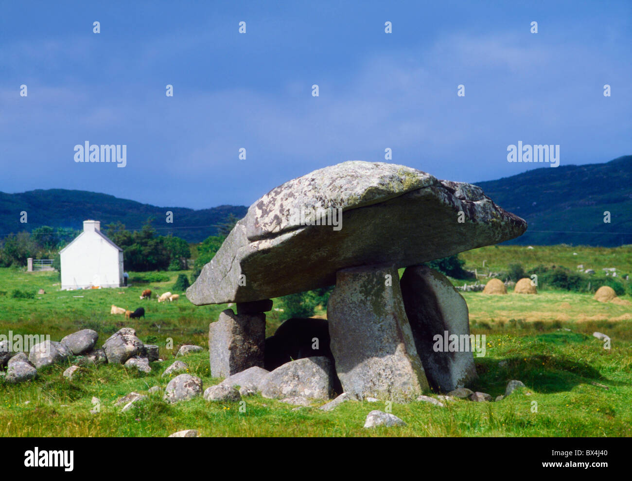 Celtic Archaeology, Dolmen Between Naran & Ardara, Co Donegal Stock ...