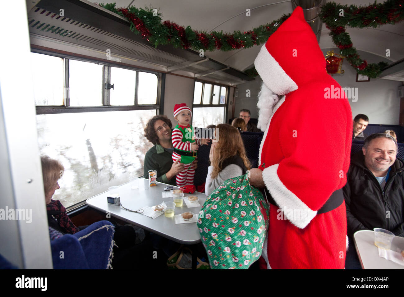 Father Christmas on the Santa express steam strain, Watercress Line ...