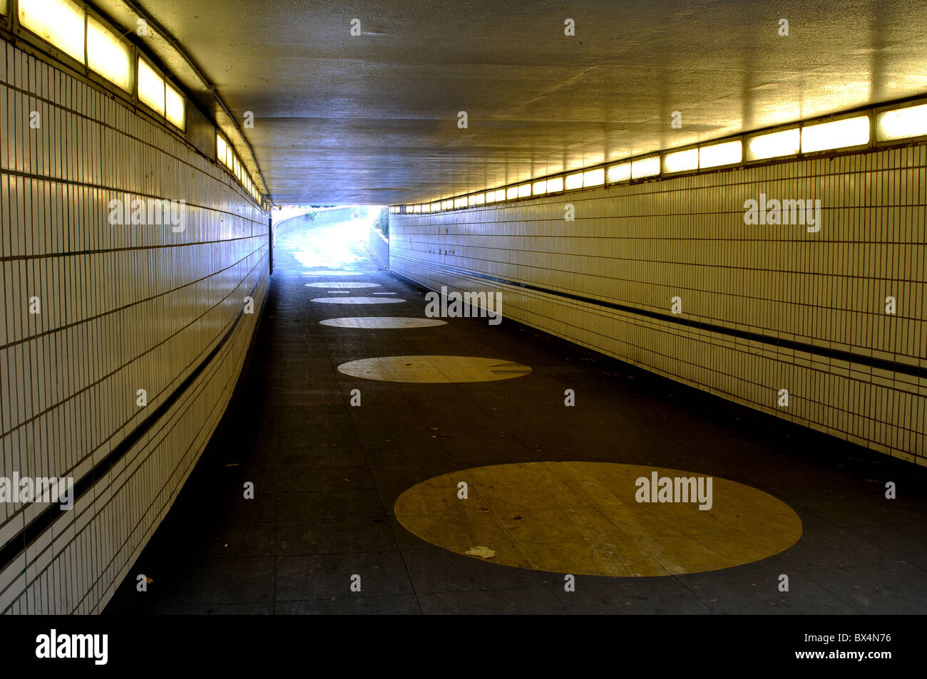 Pedestrian underpass, Coventry city centre, UK Stock Photo - Alamy