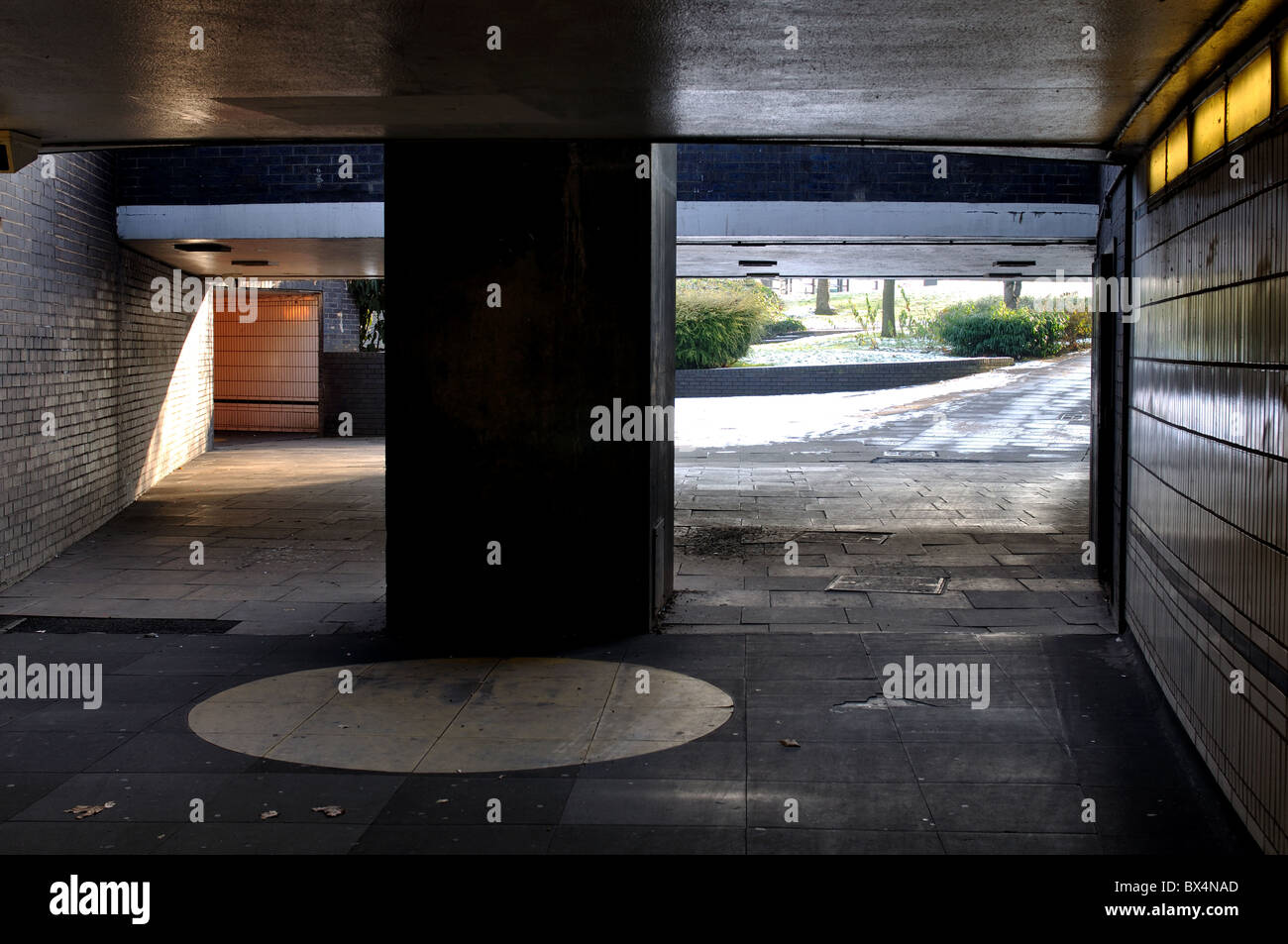 Pedestrian underpass, Coventry city centre, UK Stock Photo - Alamy