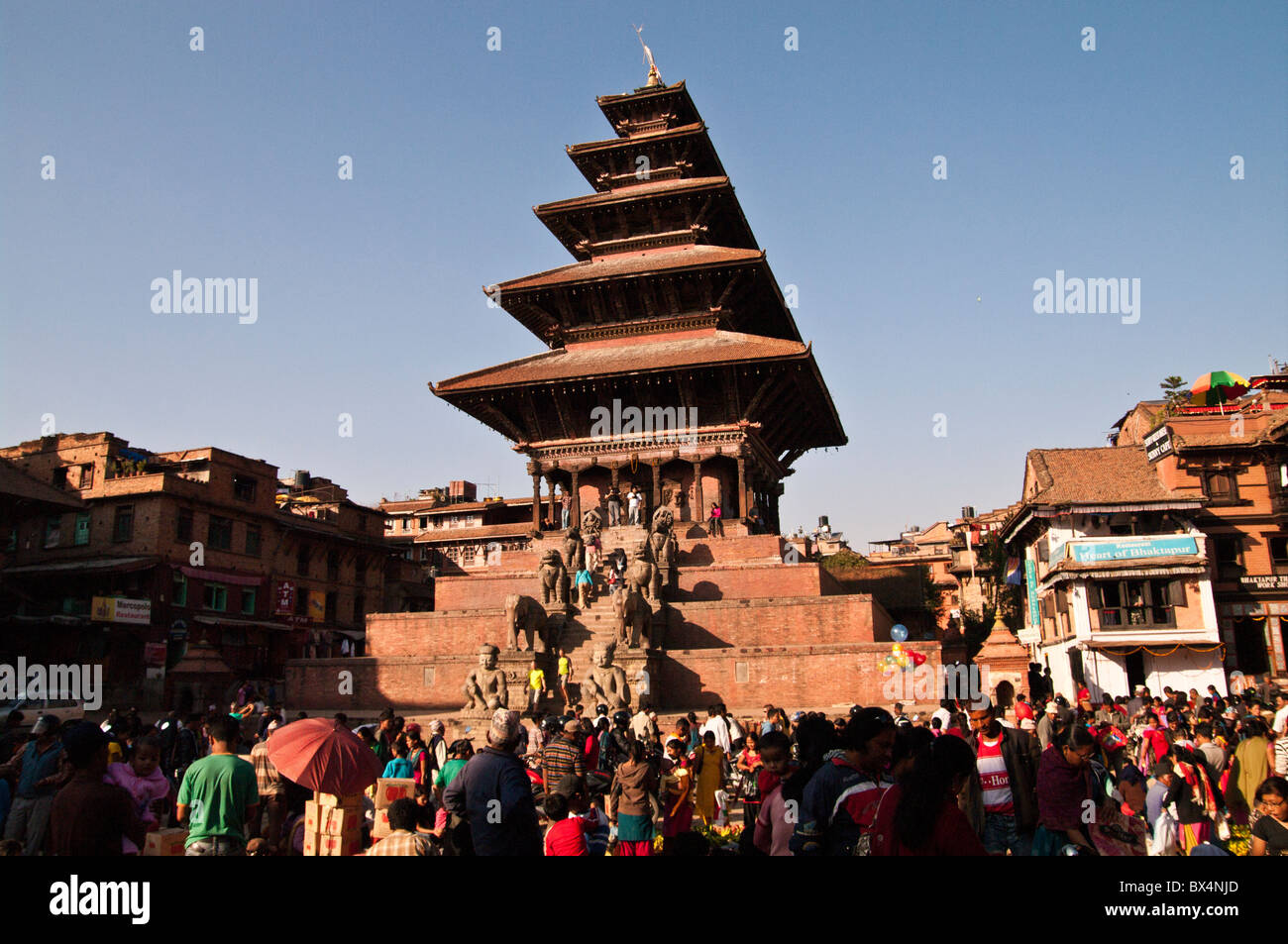 Five tiered temple, Bhaktapur, Nepal Stock Photo - Alamy