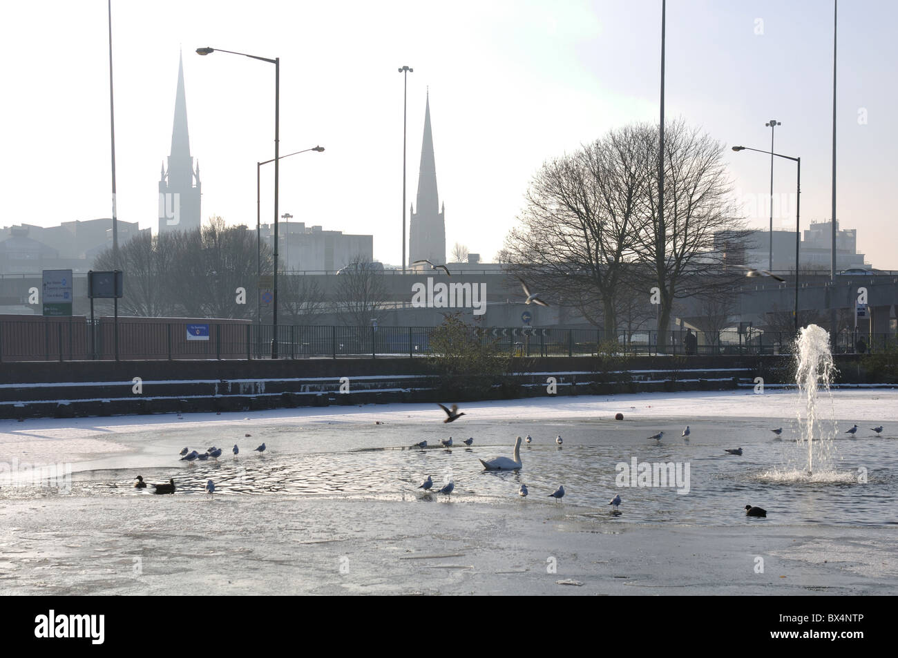 Swanswell Pool and old Cathedral and Holy Trinity Church spires in ...