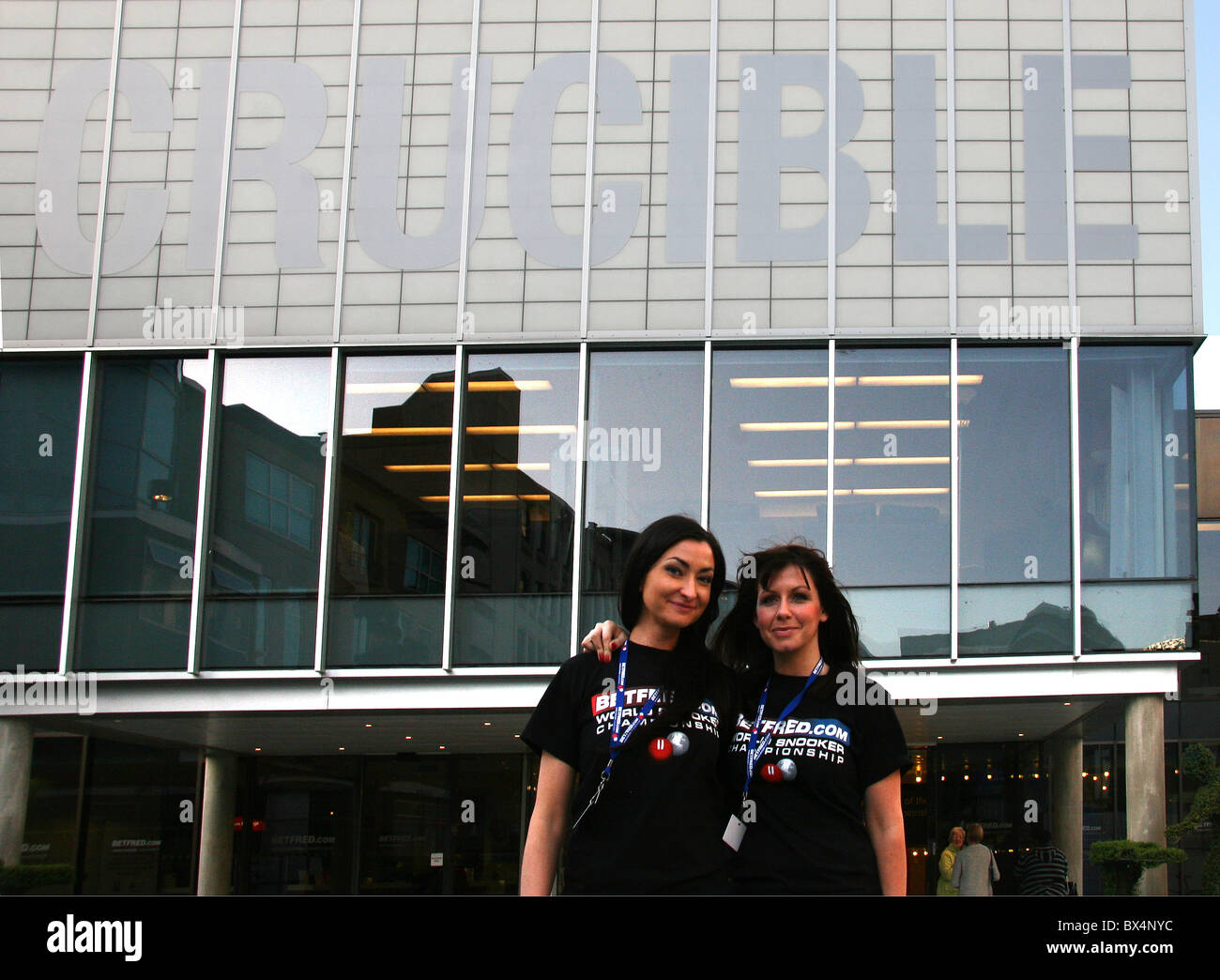 Snooker girls at the Betfred.com World Snooker championships Stock ...