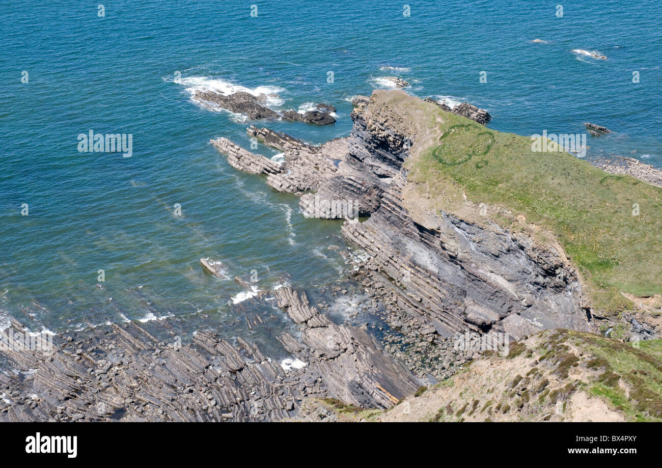 looking down into Little Barton Strand Castle Point on the north ...