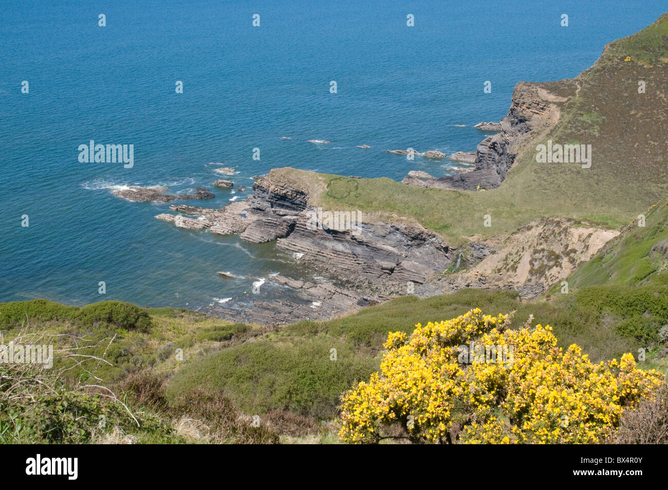 looking north from Pencannow Point towards Castle Point on the north ...