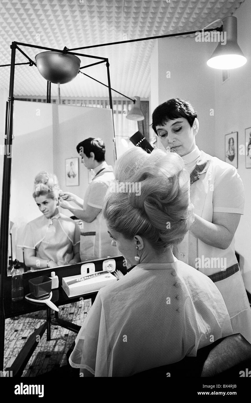 Czechoslovakia 1968. Woman at hairdressing parlor in Prague. CTK Photo ...