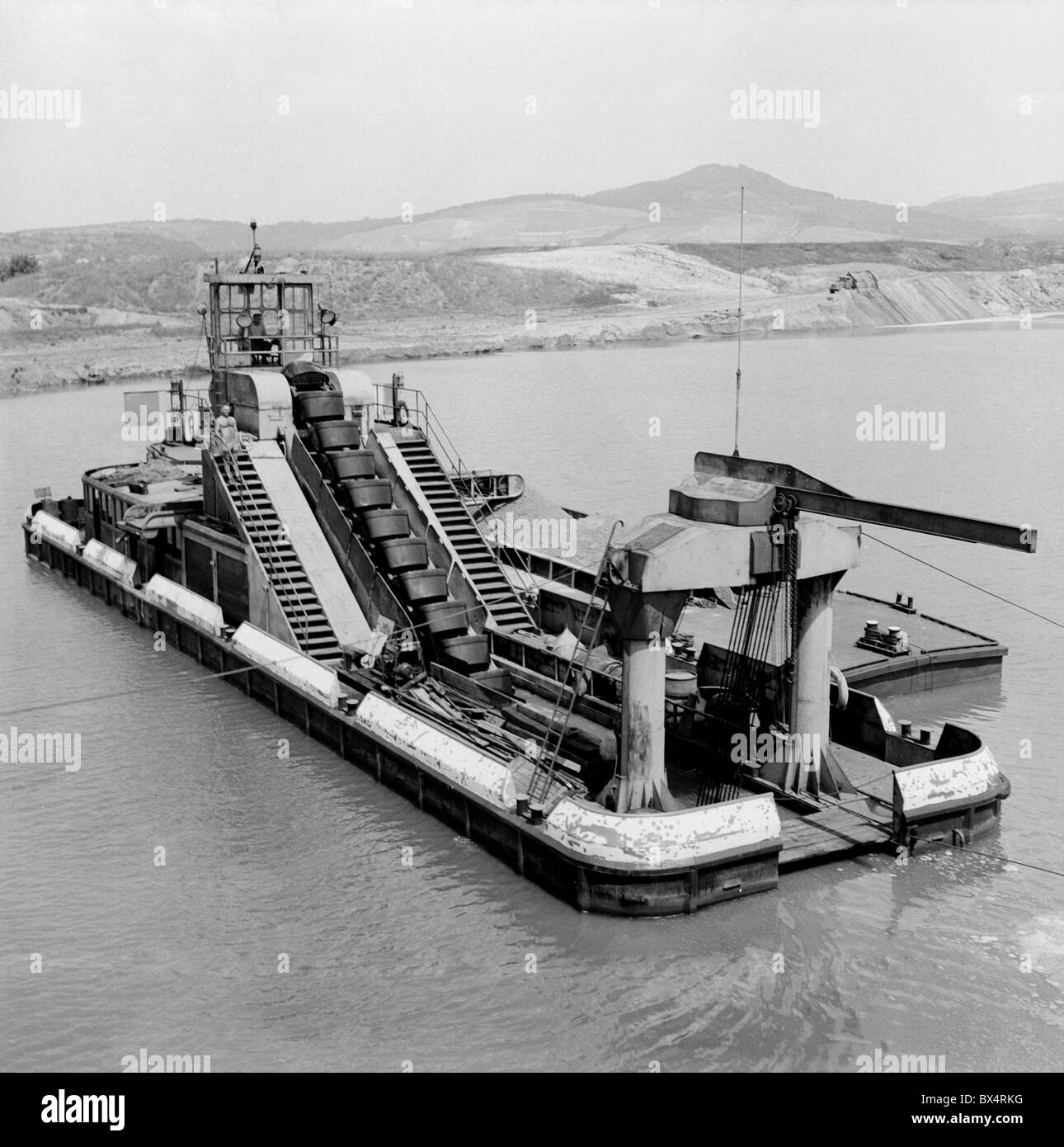 sand, river sand, extraction Stock Photo - Alamy