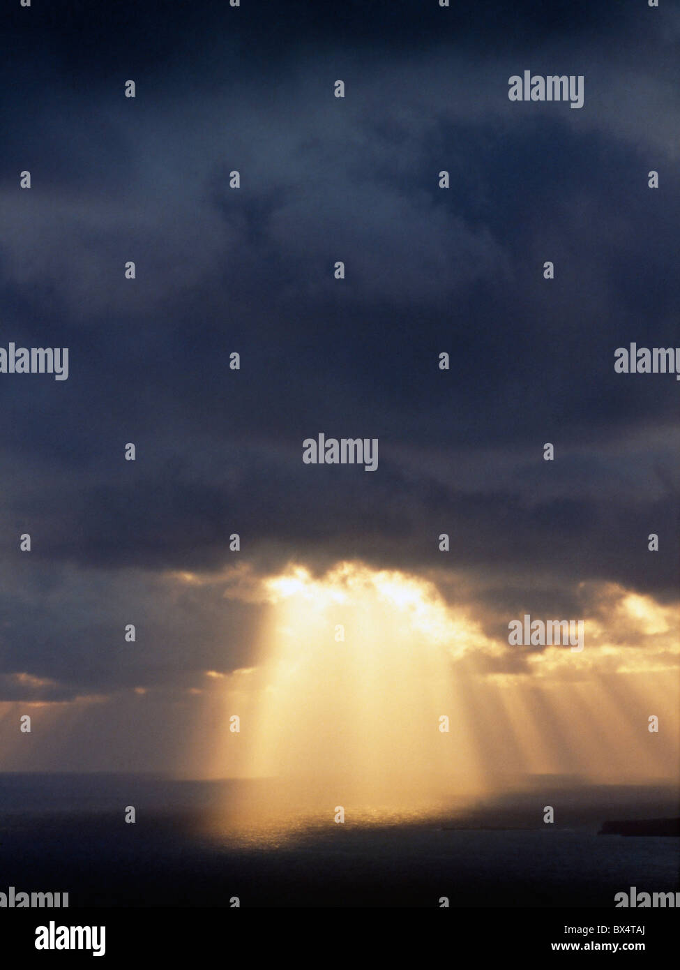 Sunburst Over Ocean, Ireland Stock Photo - Alamy