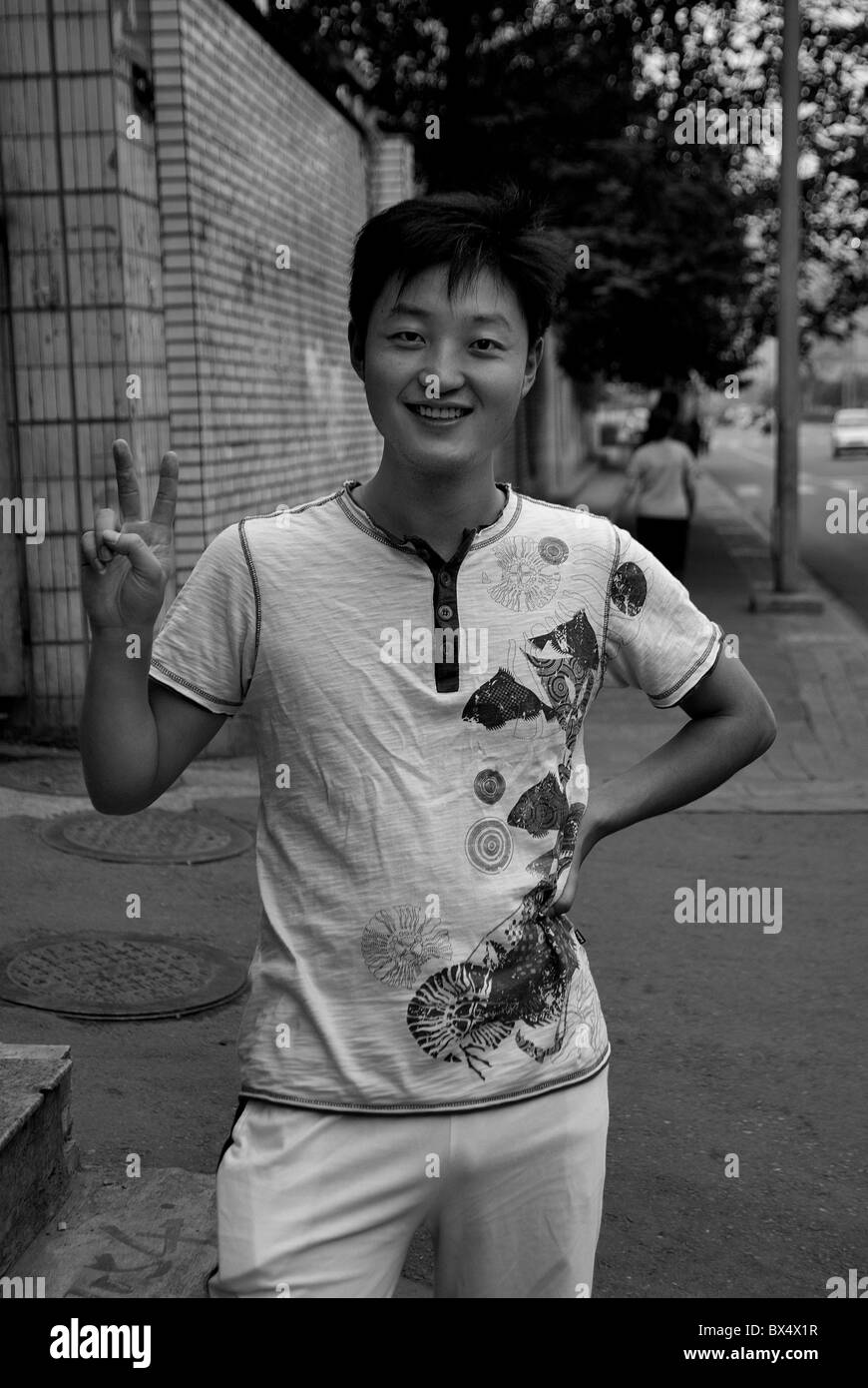 Chinese boy posing photo hi-res stock photography and images - Alamy
