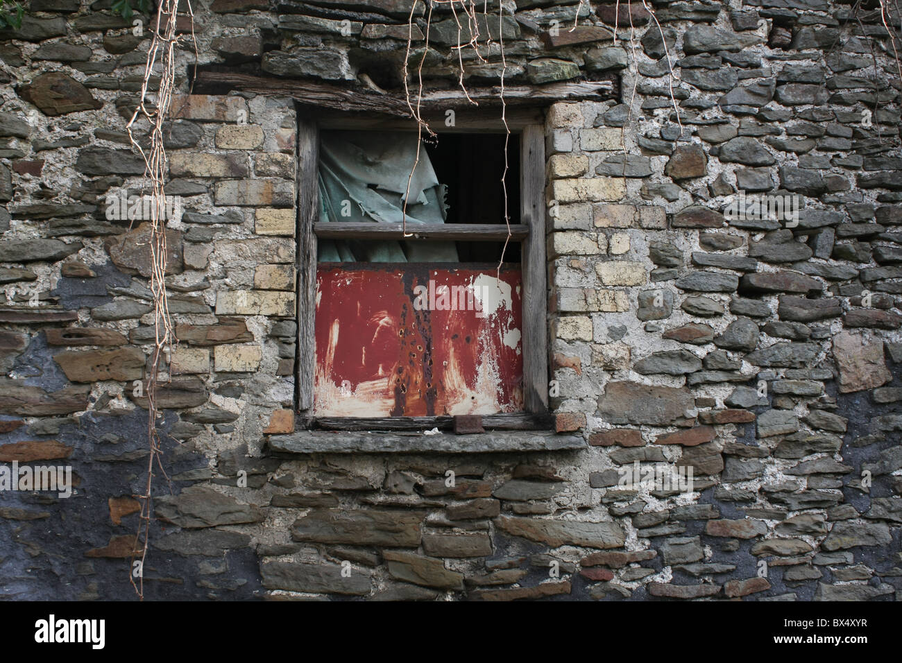 Window on farm building Stock Photo - Alamy