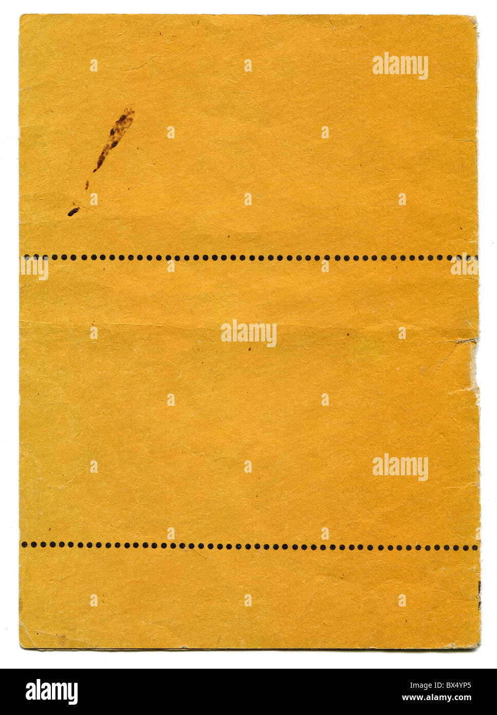 Cover old yellow booklet isolated on white background Stock Photo - Alamy