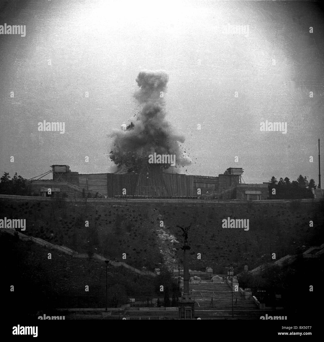 Stalin memorial, demolition Stock Photo - Alamy
