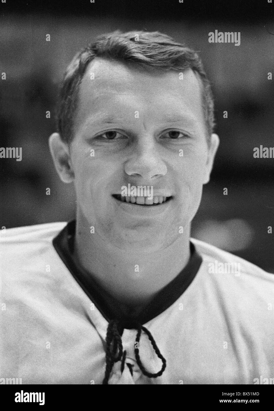 Czechoslovak national ice hockey team player Jiri Holik, January 1968 ...