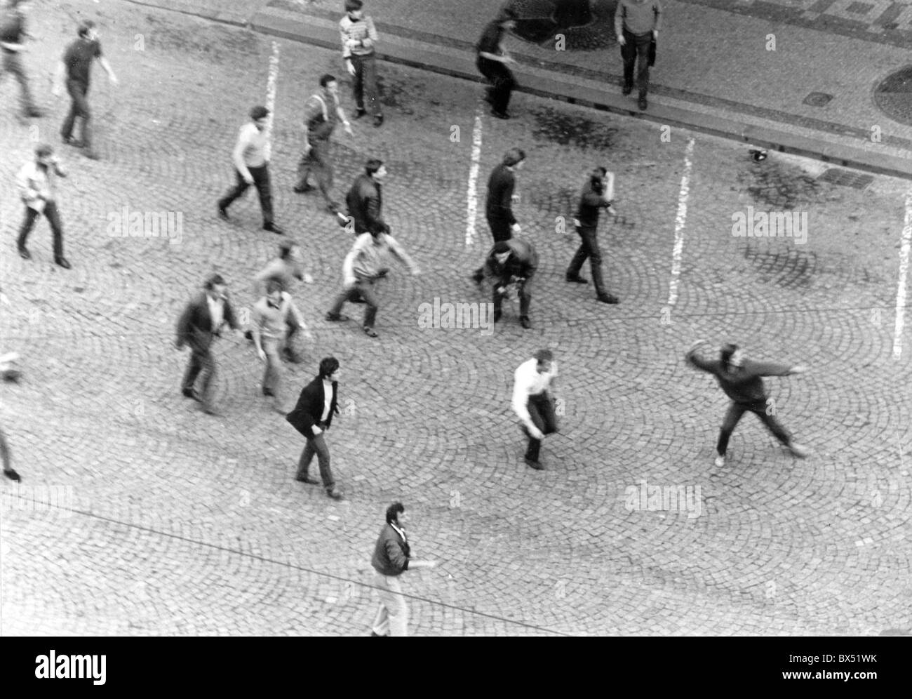 protest, rally, meeting, riot, demonstration, Wenceslas Square Stock ...