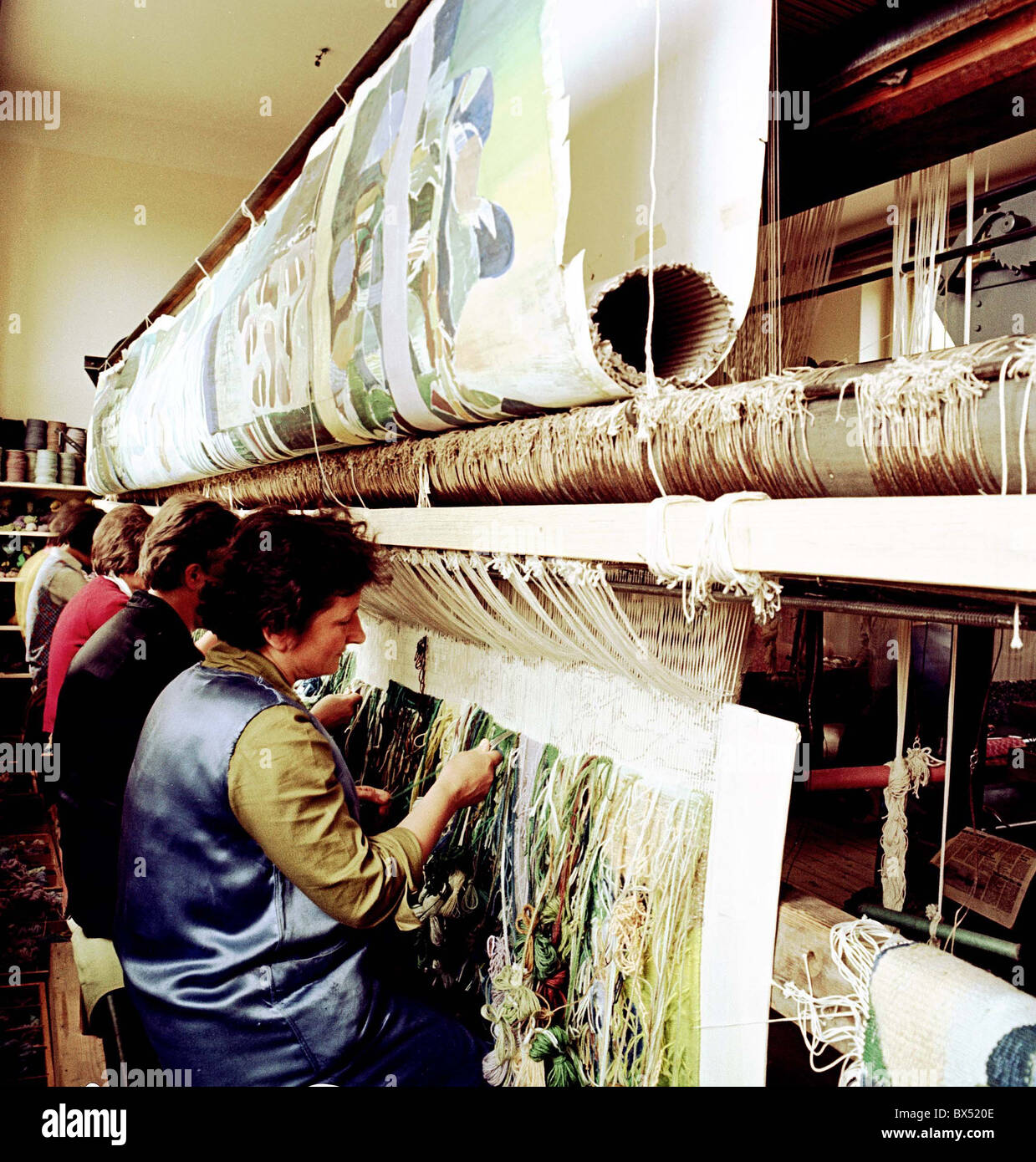 Tapestry making. Valasske Mezirici, Czechoslovakia 1966. (CTK Photo / A ...