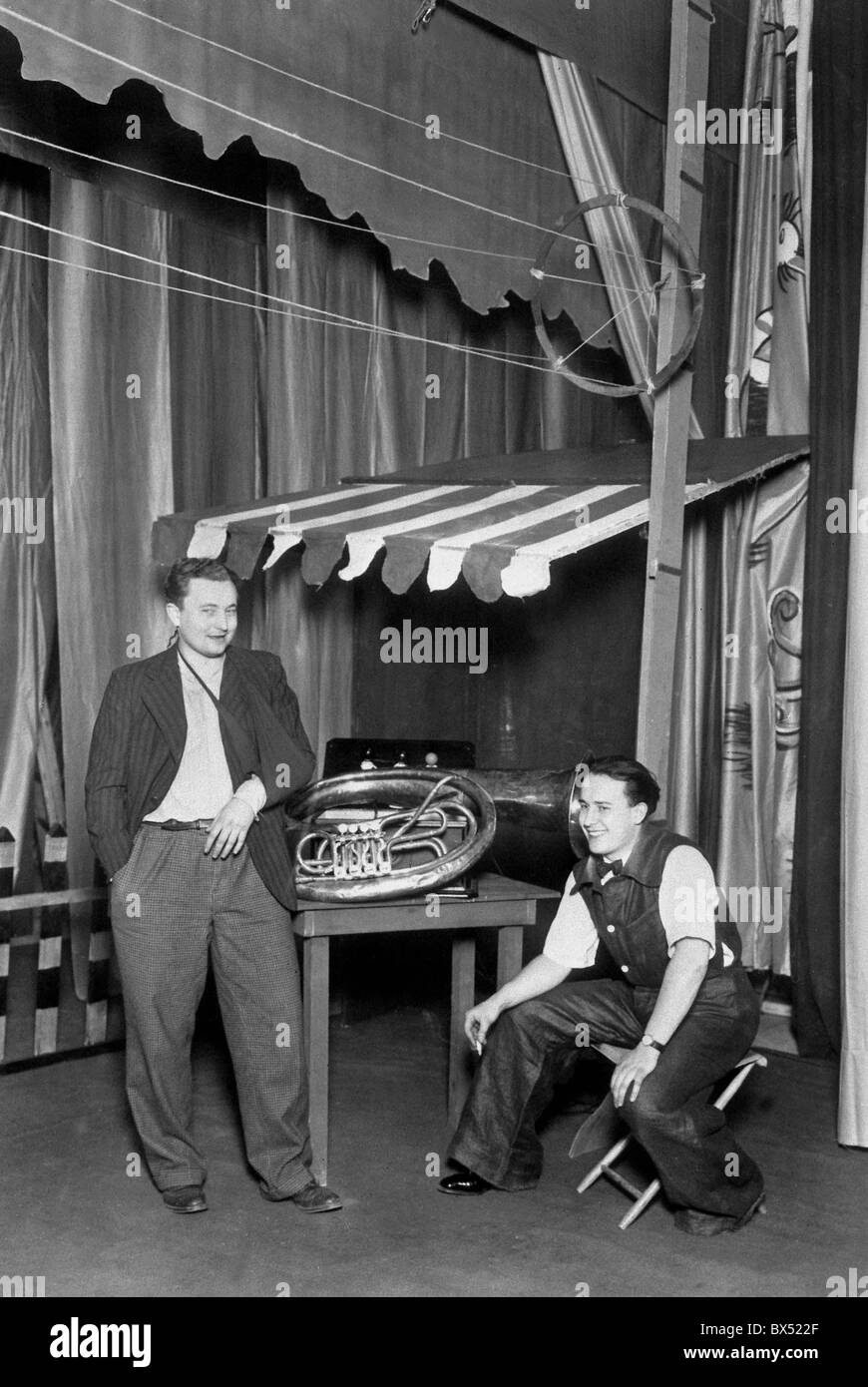 Jiri Voskovec and Jan Werich during rehearsal Stock Photo - Alamy