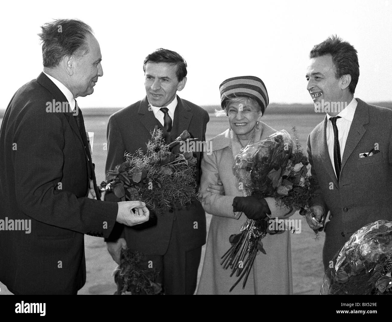 From left to right Czechoslovak director Elmar Klos Slovak actor Josef ...