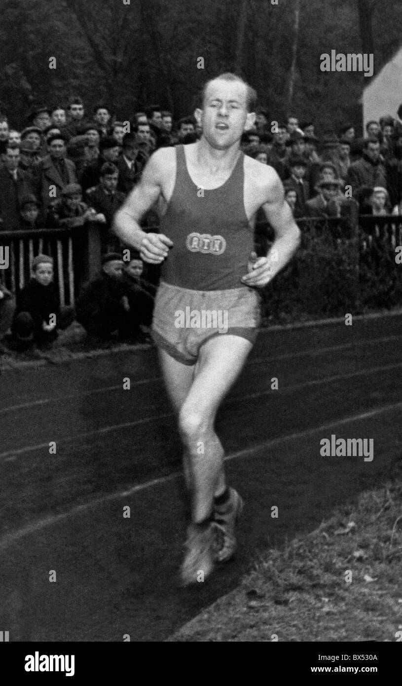 Zatopek, world record Stock Photo - Alamy