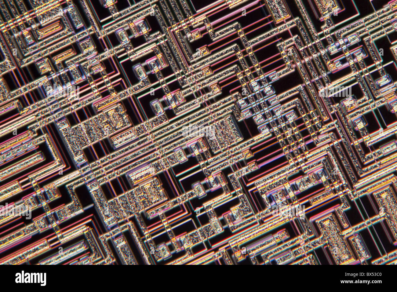 Microchip, light micrograph Stock Photo - Alamy
