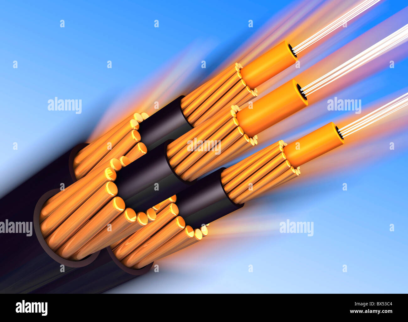 Optical fibre cables hi-res stock photography and images - Alamy