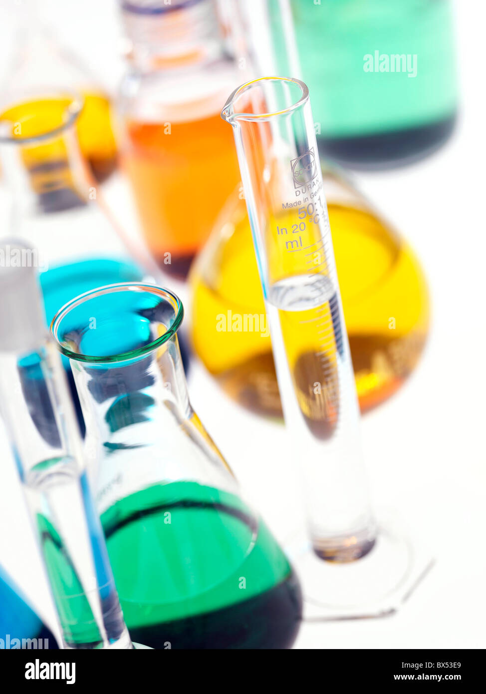 Group Science Flasks Colored Liquids High Resolution Stock Photography ...