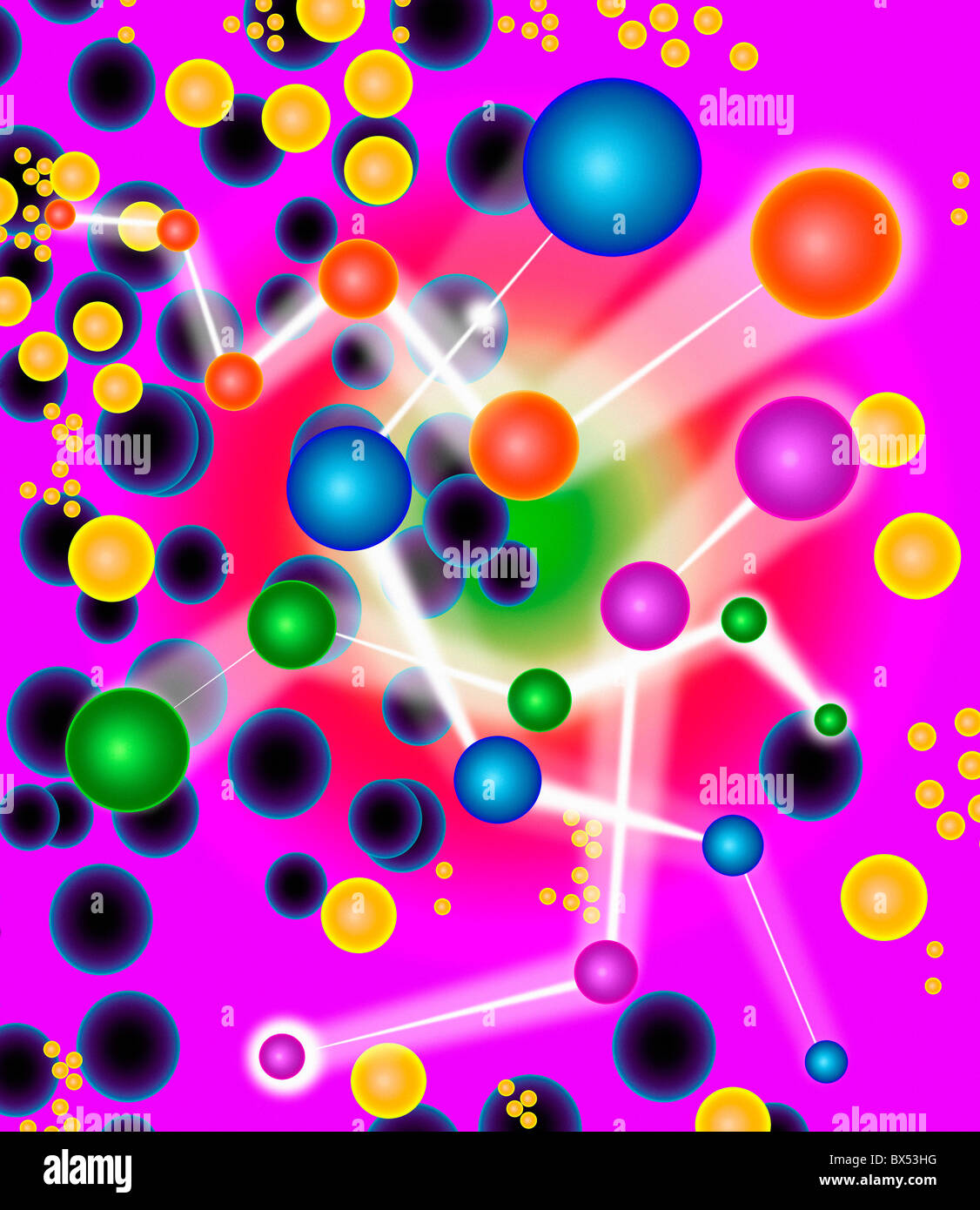 Subatomic particles, artwork Stock Photo - Alamy