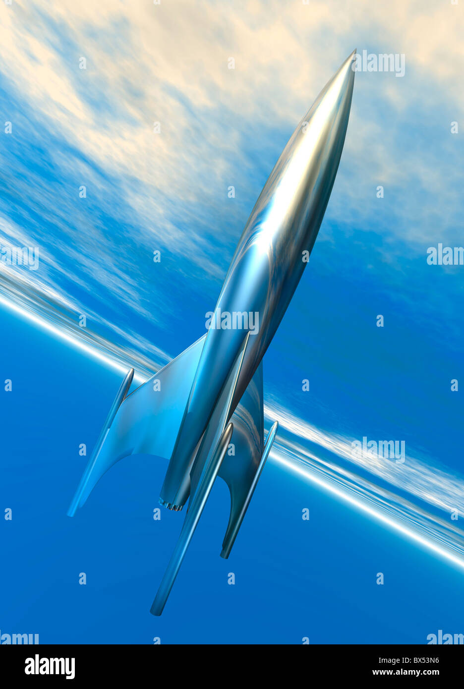 Space rocket, artwork Stock Photo - Alamy