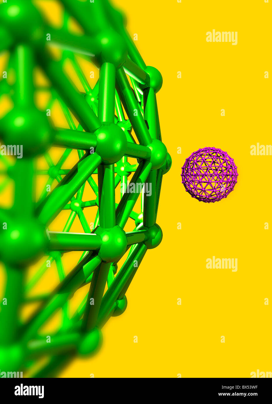 Buckyball molecules, artwork Stock Photo - Alamy