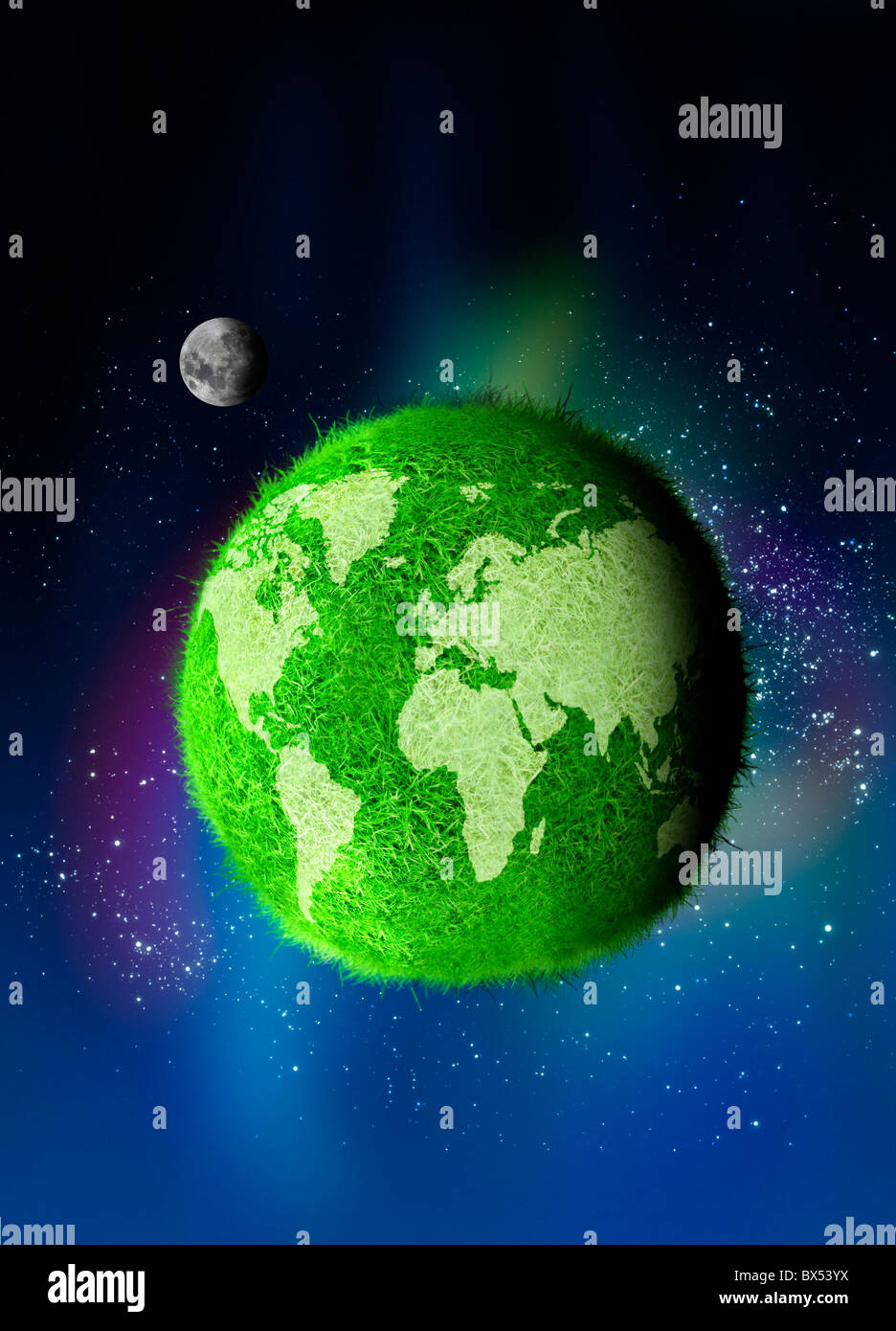 Green planet, conceptual artwork Stock Photo - Alamy