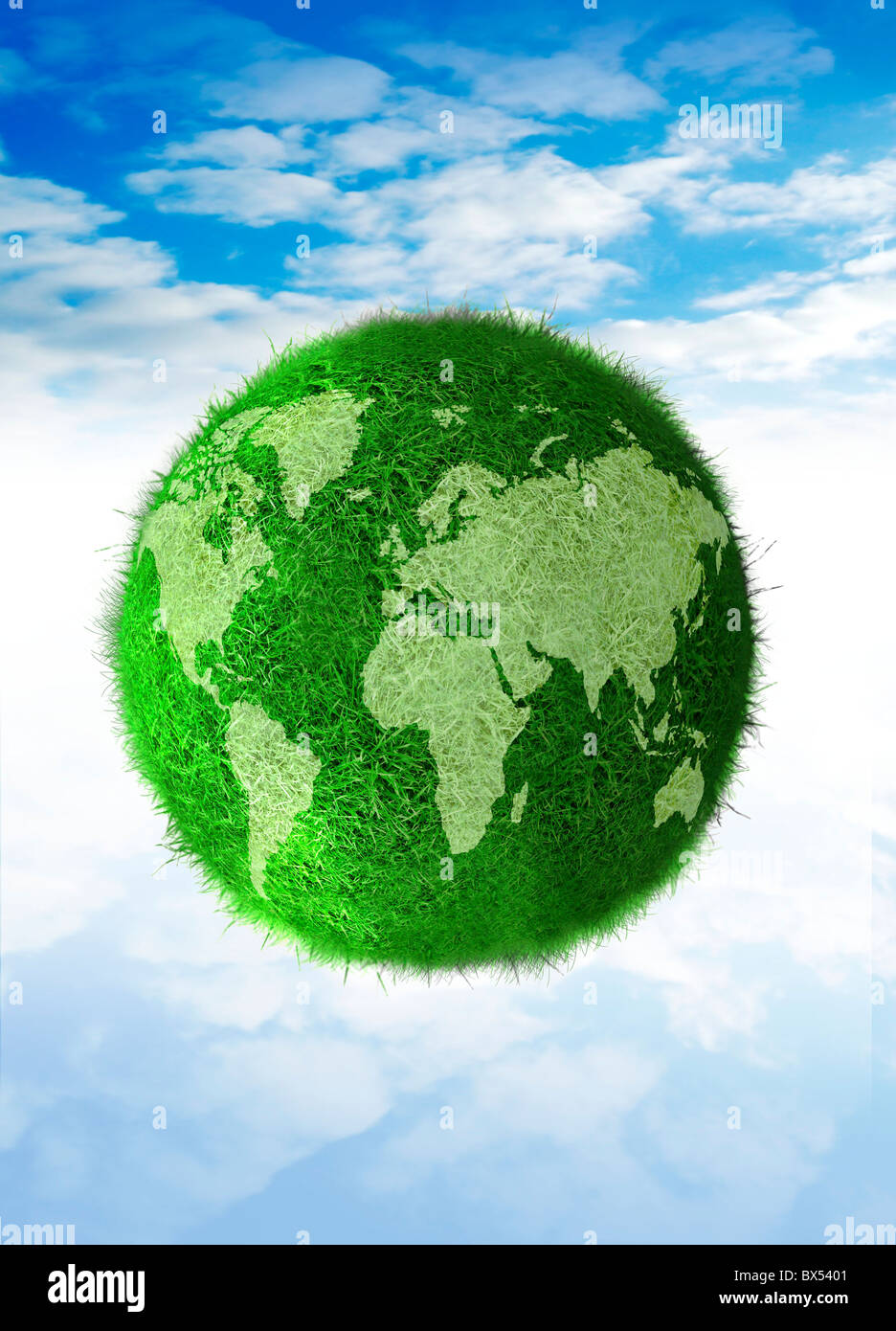 Green planet, conceptual artwork Stock Photo - Alamy