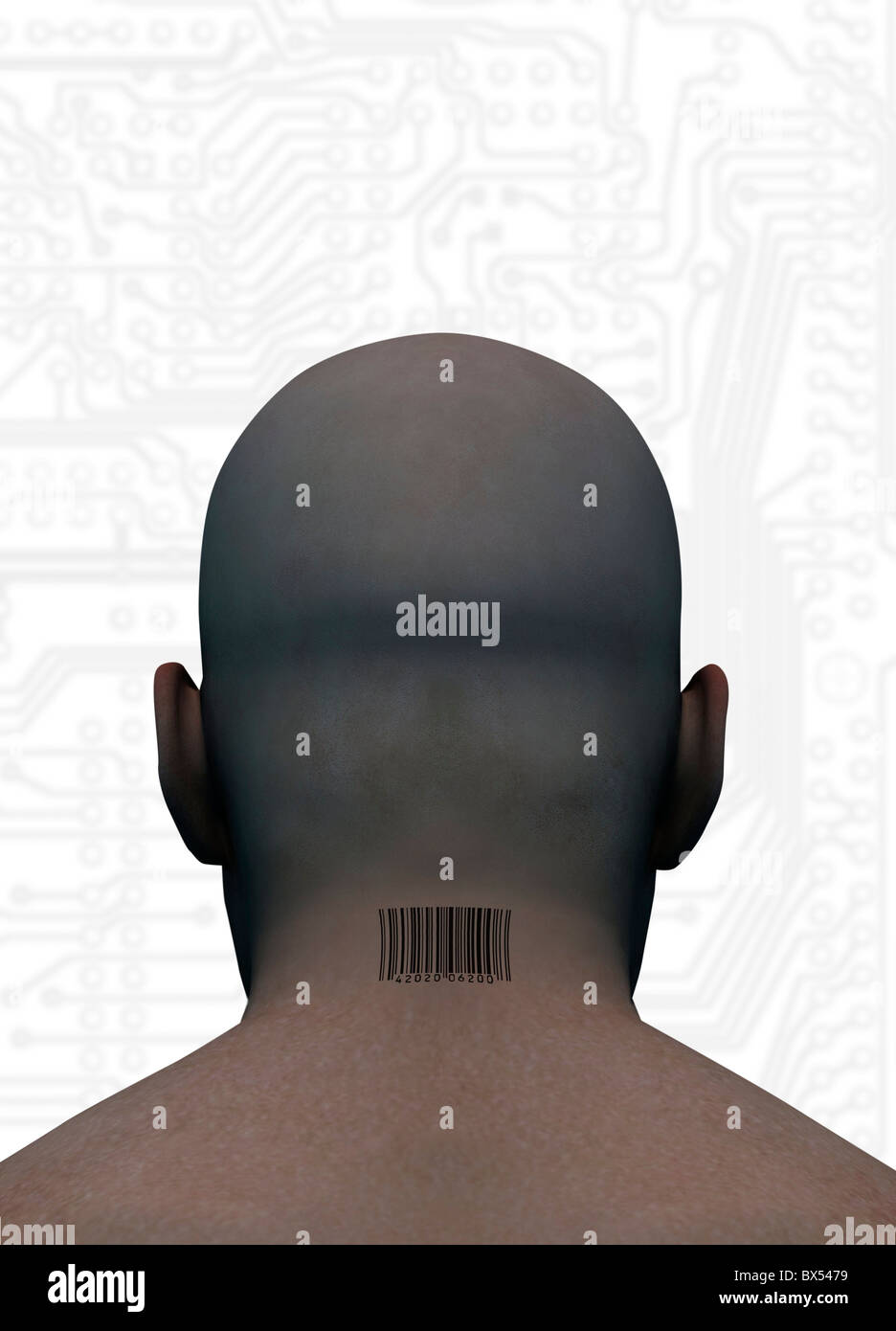 Barcoded man, artwork Stock Photo - Alamy